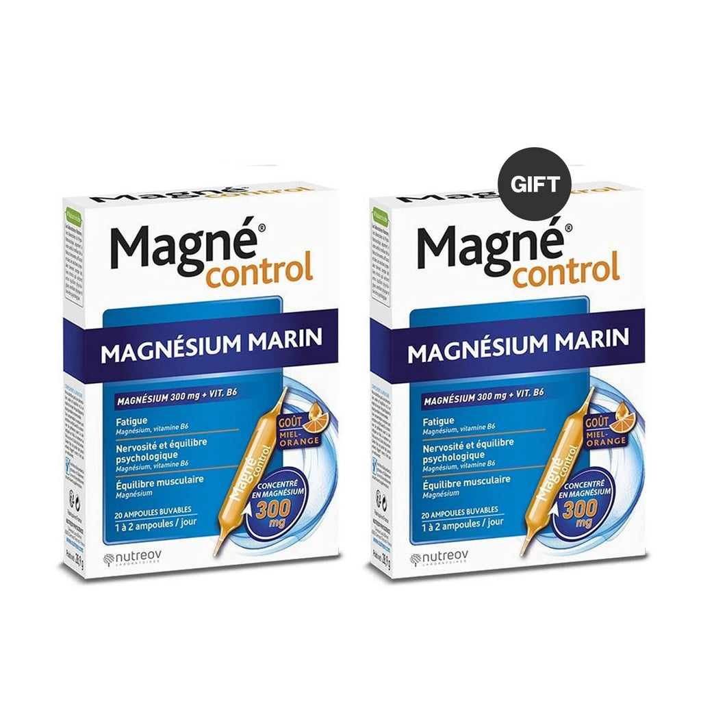 Magné Control Marine Magnesium, Vitamin B6 - Box of 20 Ampoules Duo ...