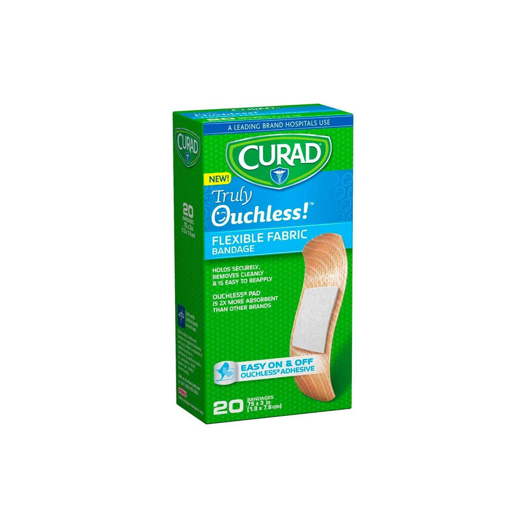 Curad Truly Ouchless! Flexible Fabric Bandages - Box of 20 | Skin ...