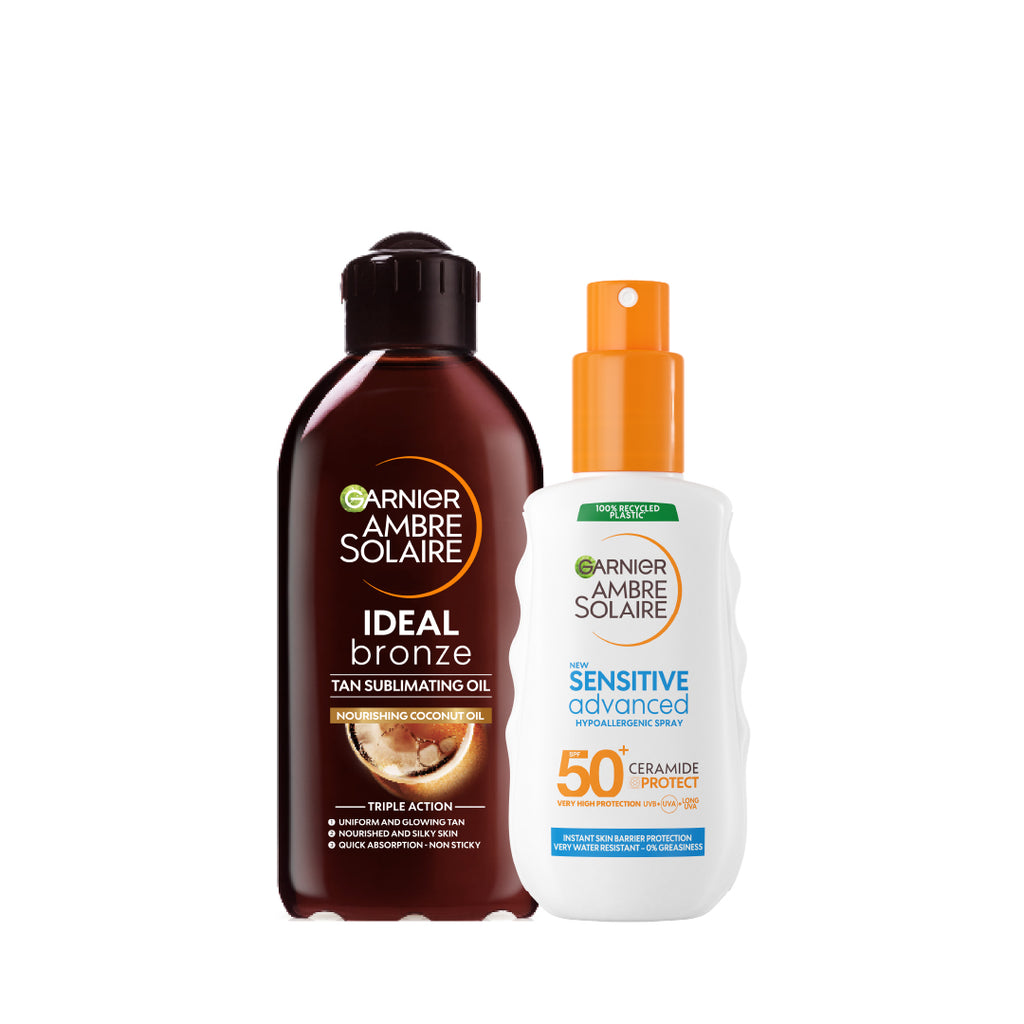 Garnier Ambre Solaire Ideal Bronze Tan Sublimating Oil & Sensitive Adv ...