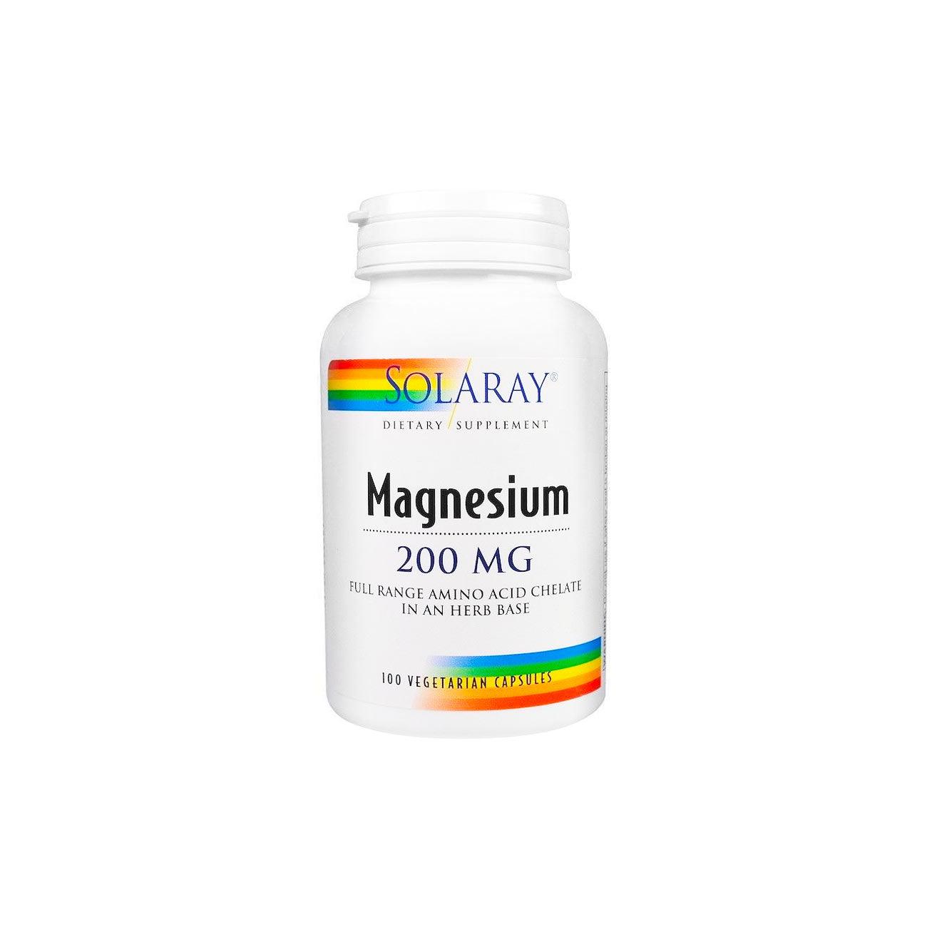 Solaray Magnesium 200mg Full Range Amino Acid Chelate in an Herb Base ...