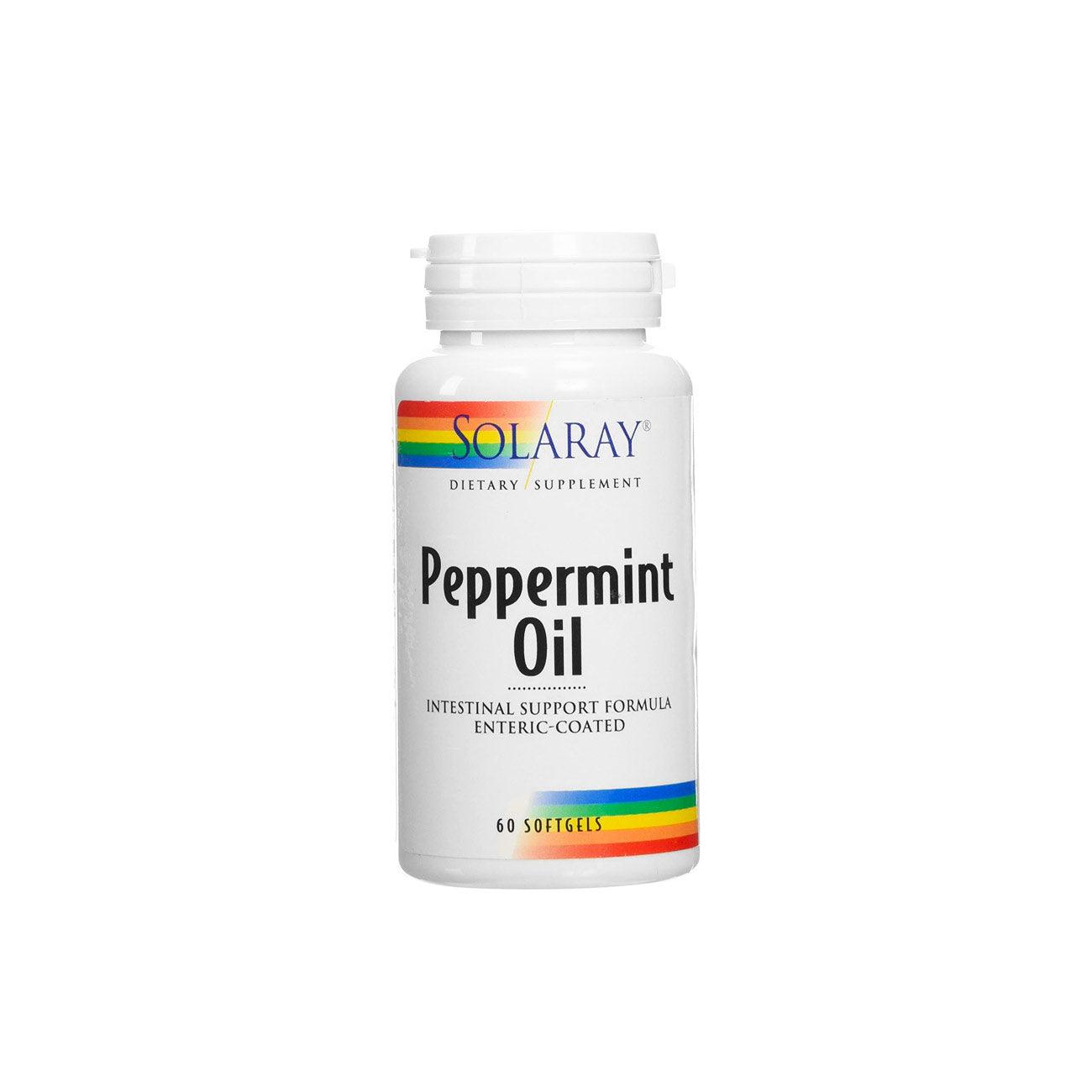 Solaray Peppermint Oil Intestinal Support Formula, Enteric-Coated ...
